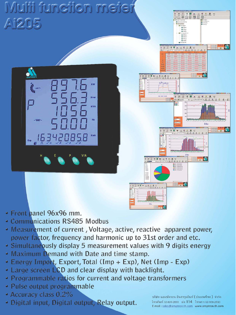Amptron Power Meter | PDF | Electronics | Electrical Engineering