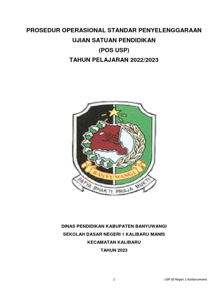 Prosedur Penyelenggaraan USP 2022/2023 | PDF | Karier & Perkembangan