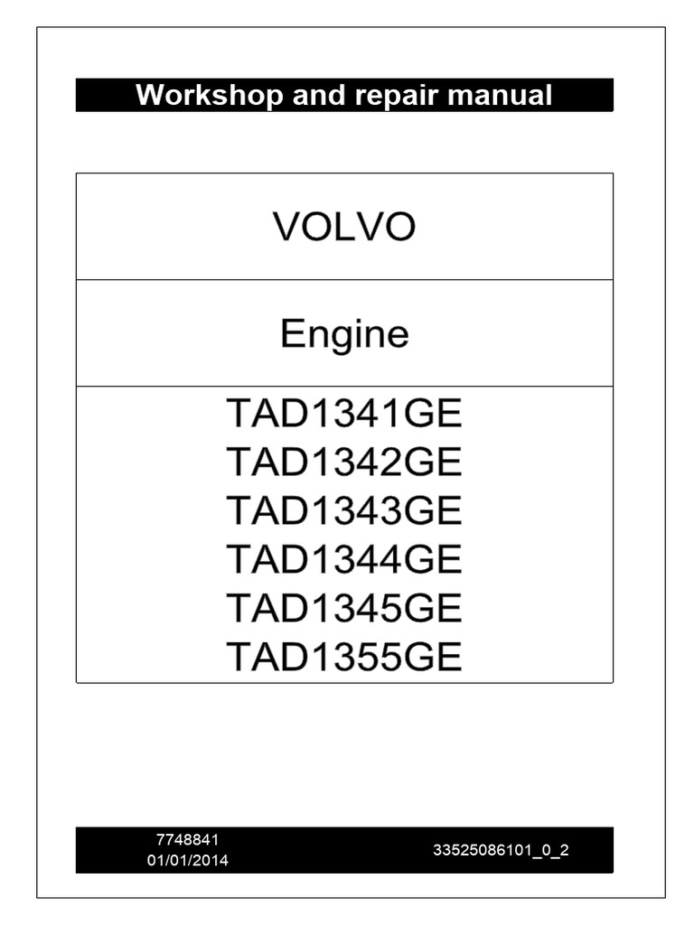 Volvo Engine TAD1341GE TAD1342GE TAD1343GE TAD1344GE TAD1345GE ...