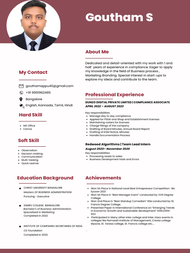 Goutham S | PDF | Business