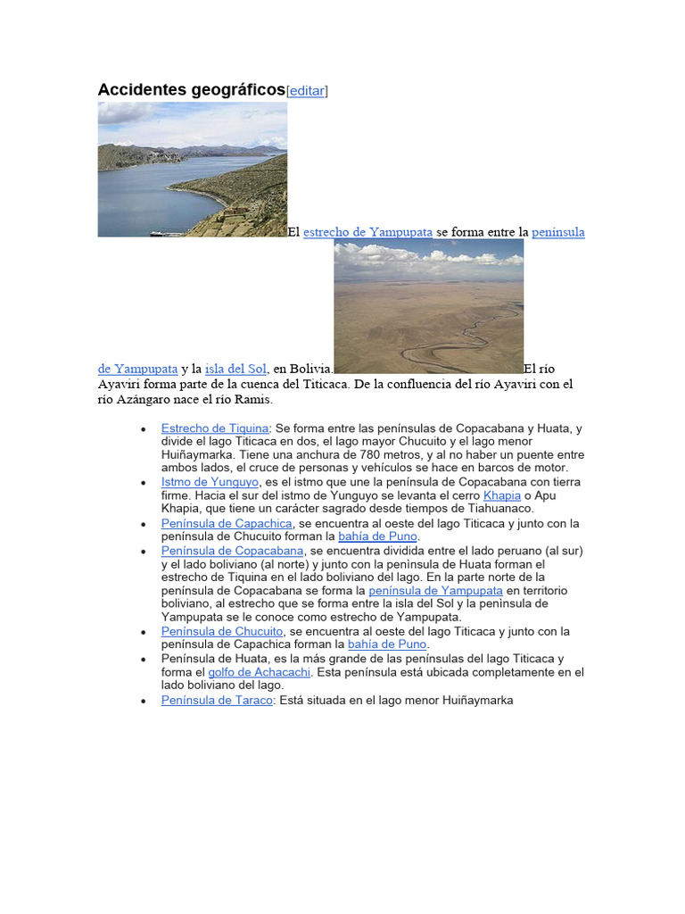 Accidentes Geográficos | PDF