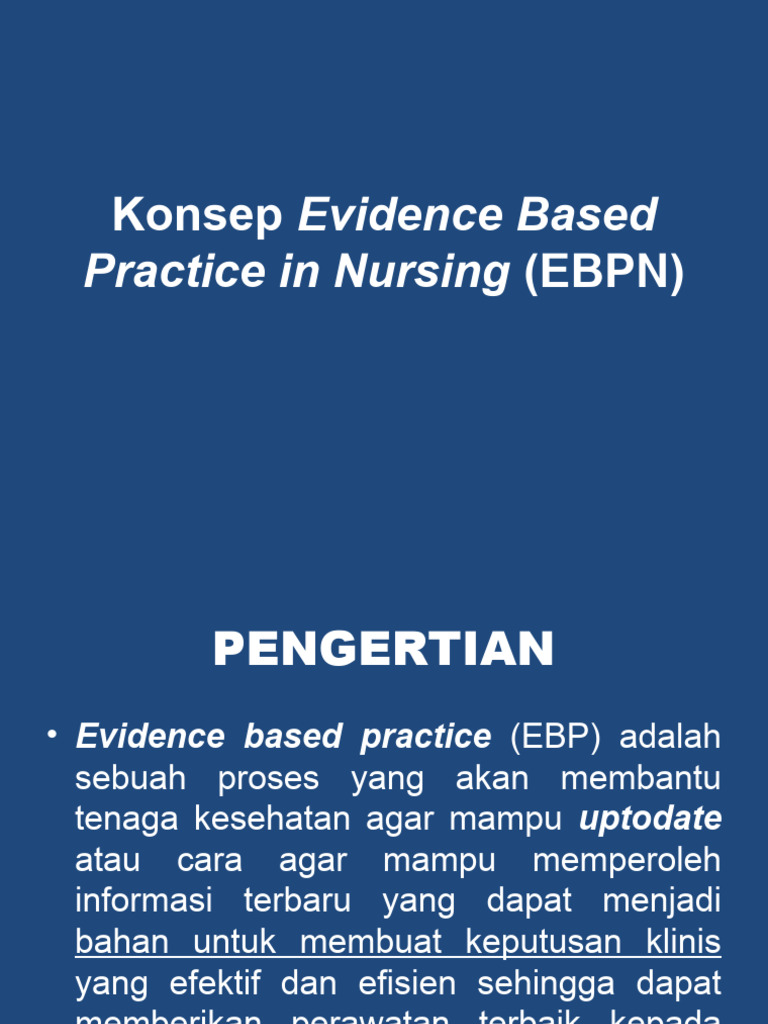 Konsep Evidence Based Practice PPTX | PDF