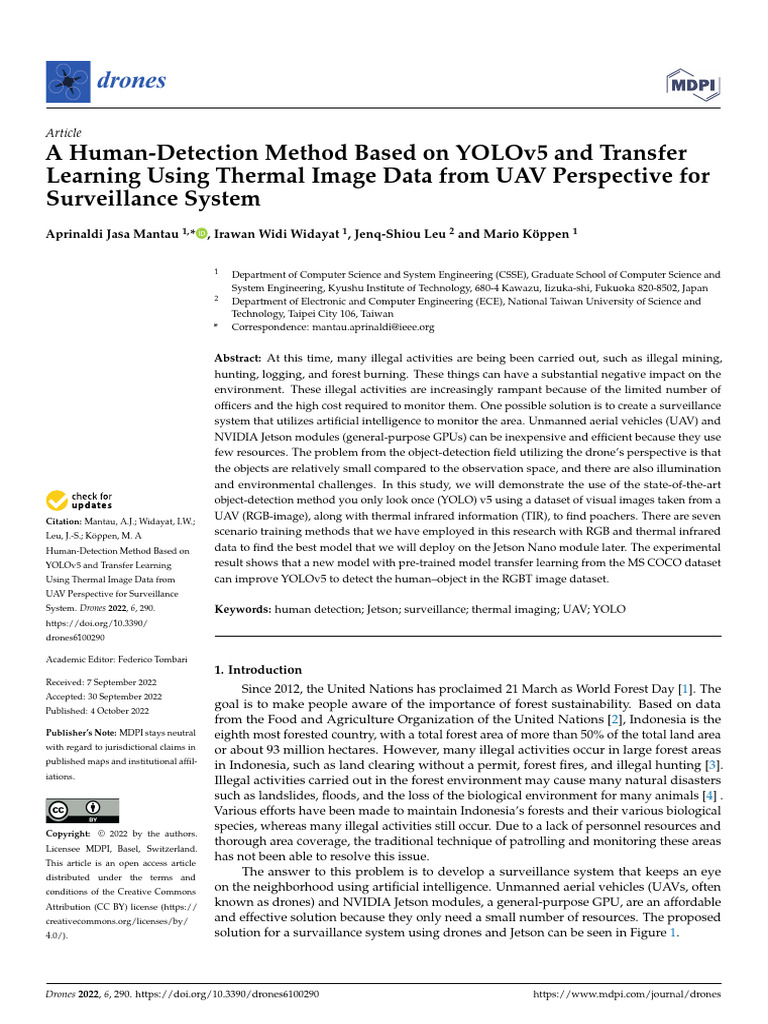 A Human-Detection Method Based On YOLOv5 and Trans | PDF | Unmanned ... A Human-Detection Method Based On YOLOv5 and Trans | PDF | Unmanned ...