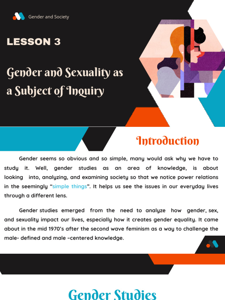 Lesson 3 - Gender and Sexuality As A Subject of Inquiry | Download Free PDF | Gender | Gender ...
