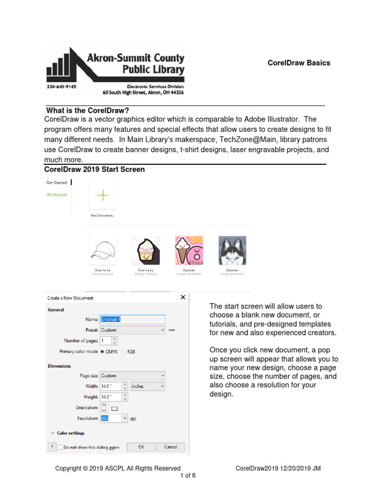 CorelDraw - Basics - 2019 - 6 Pages With Functions Explained | PDF ...