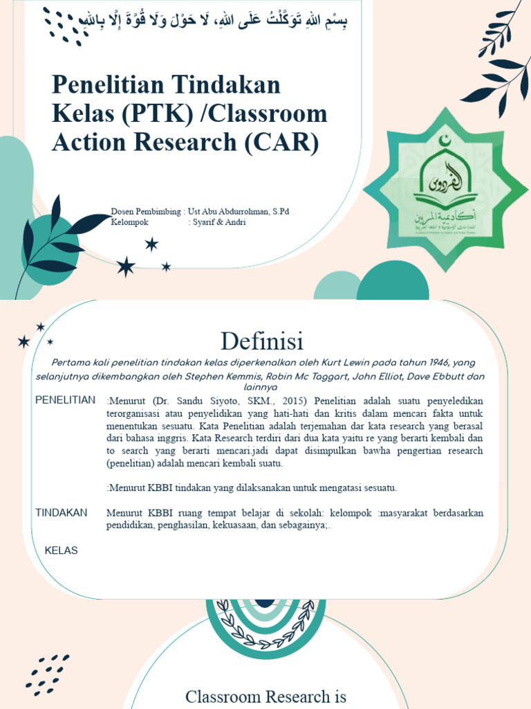 "Model dan Prinsip Penelitian Tindakan Kelas" | PDF