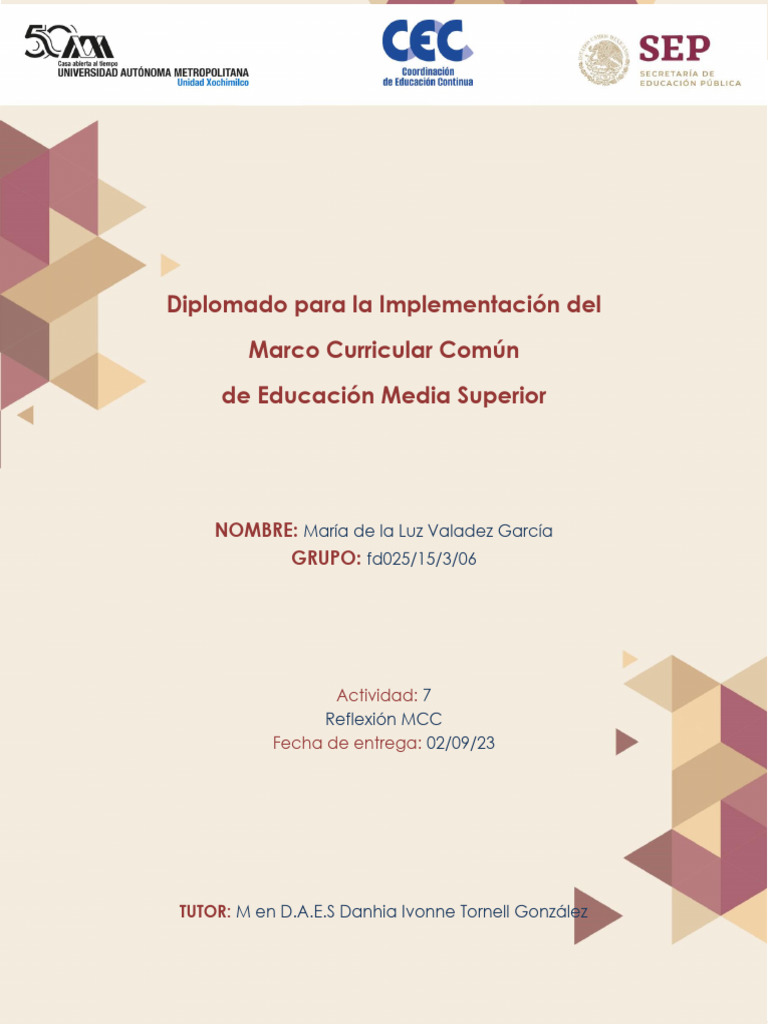 Valadez Maria Actividad7 | PDF | Aprendizaje | Maestros