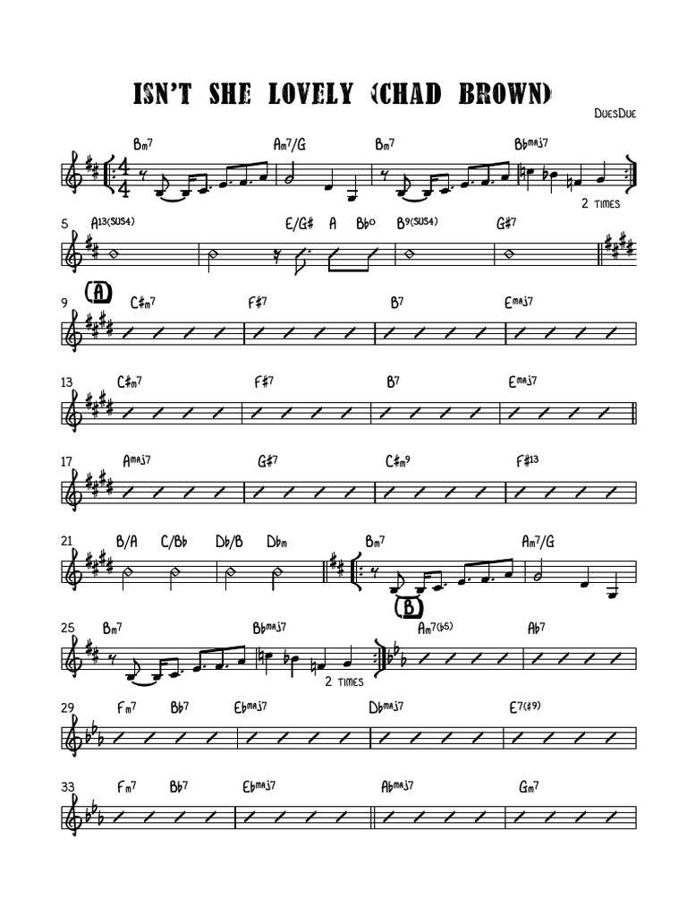Isnt She Lovely Chad Full Score | PDF