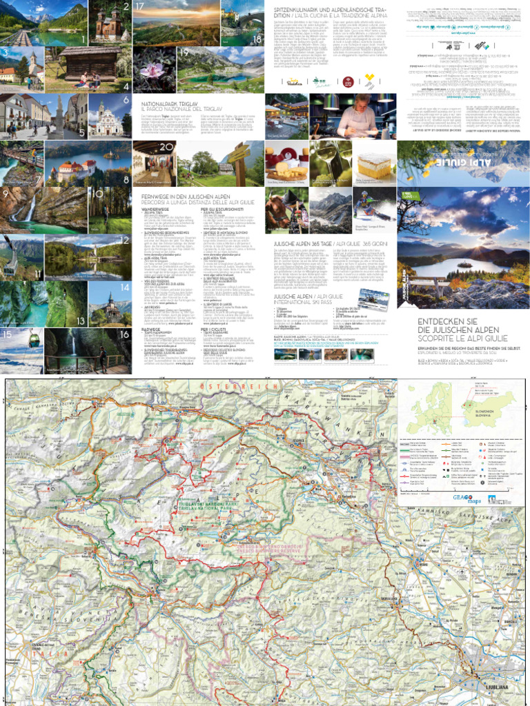 Julijske+Alpe Karta+Daljinskih+Poti 2020 Nem+&+Ita | PDF