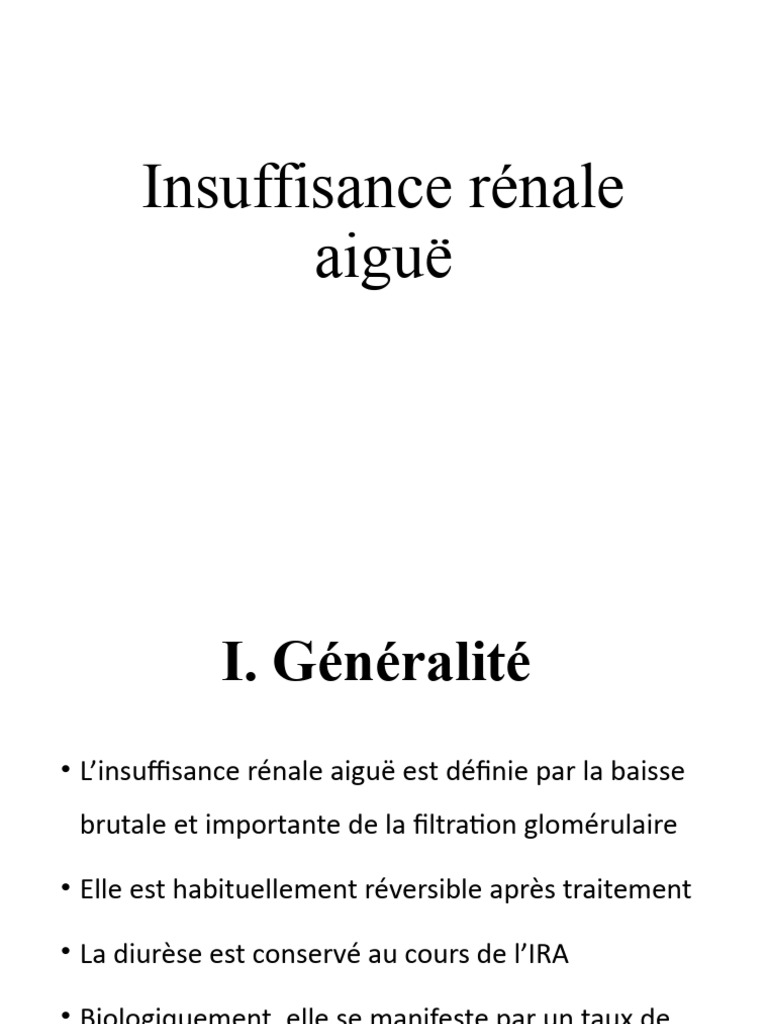 4-Insuffisance Rénale Aiguë | PDF