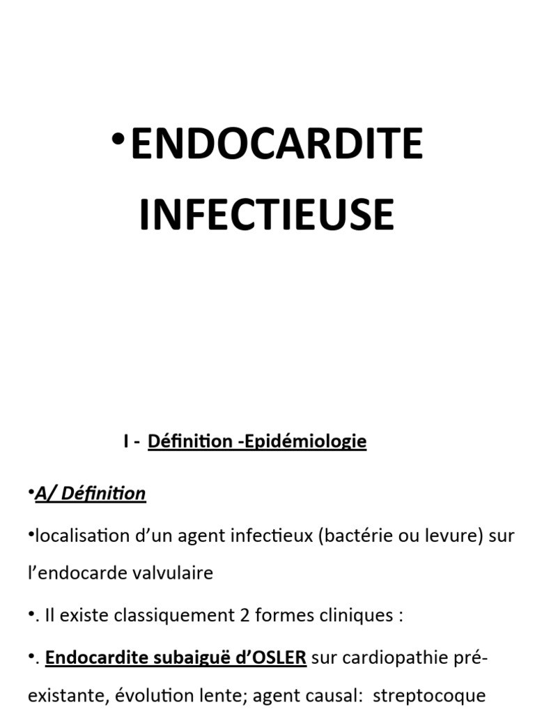 4 - Endocardite Infectieuse | PDF