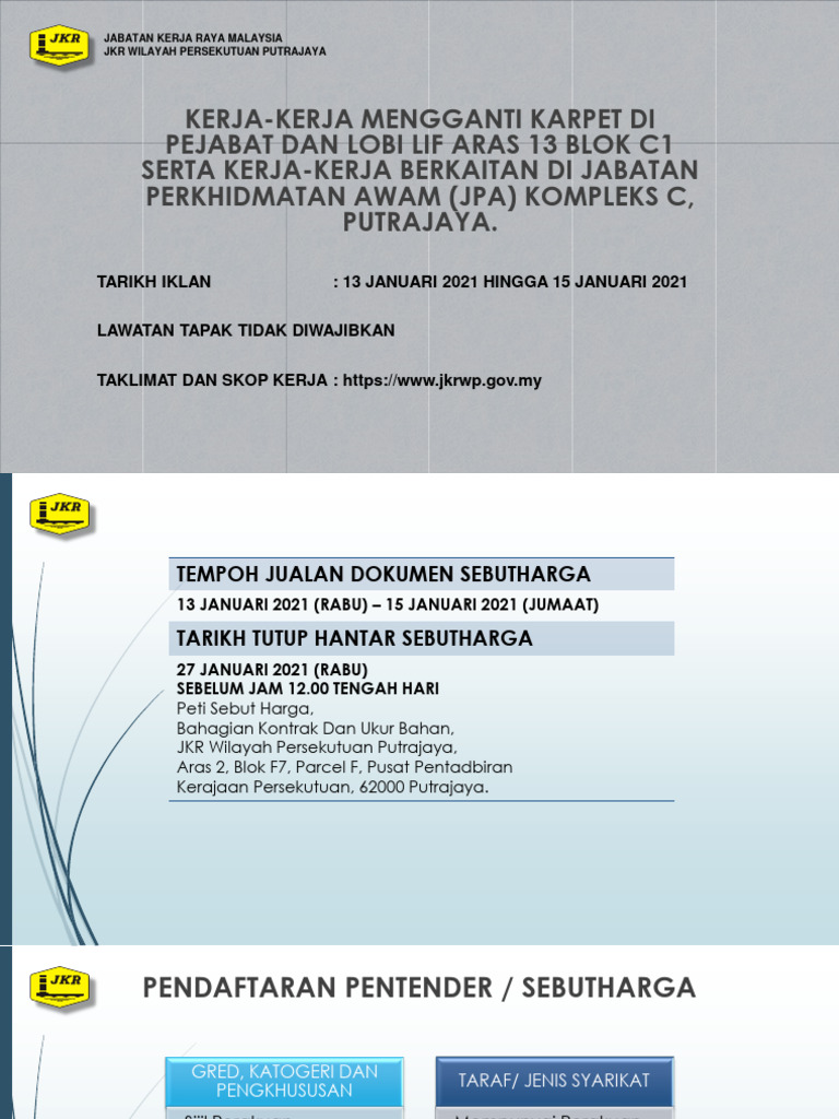 Slide Sebutharga Karpet JPA Kompleks C | PDF