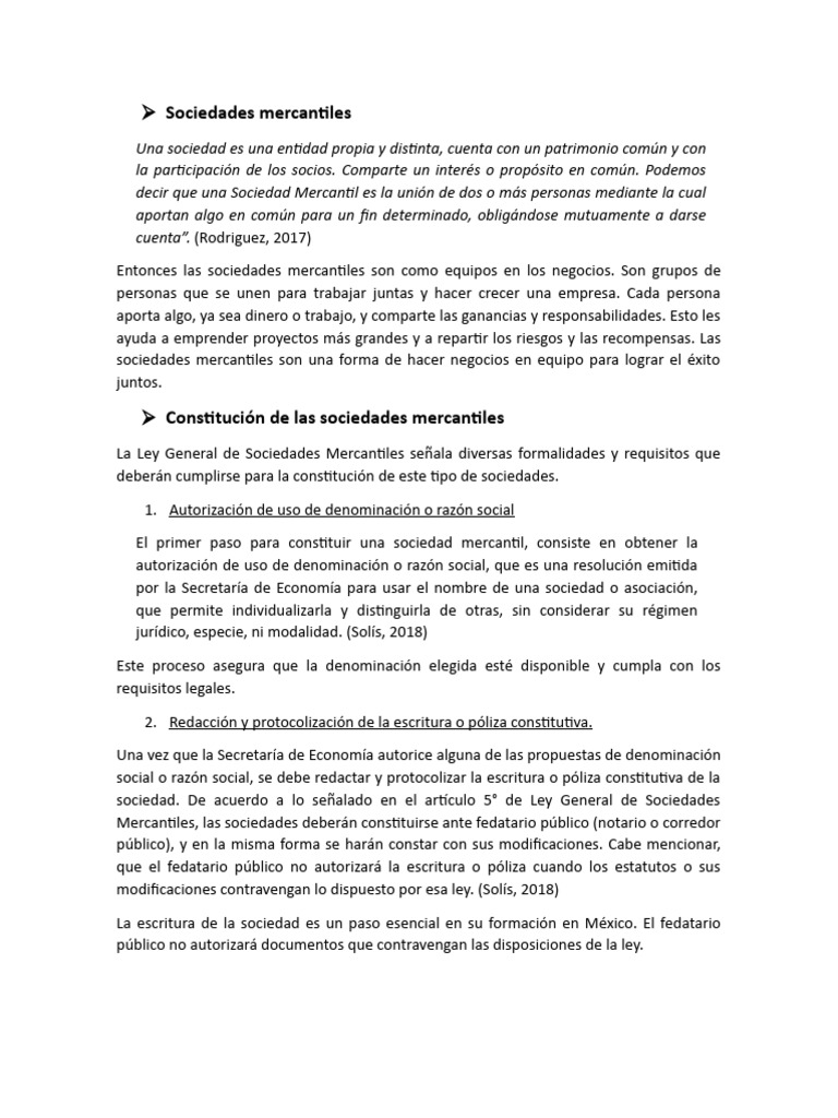 Sociedades Mercantiles | PDF | Sociedad de responsabilidad limitada | Compartir (Finanzas)