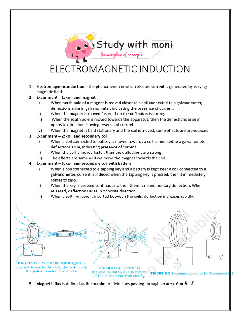 Electromagnetic Induction Basics | PDF | Inductance | Inductor