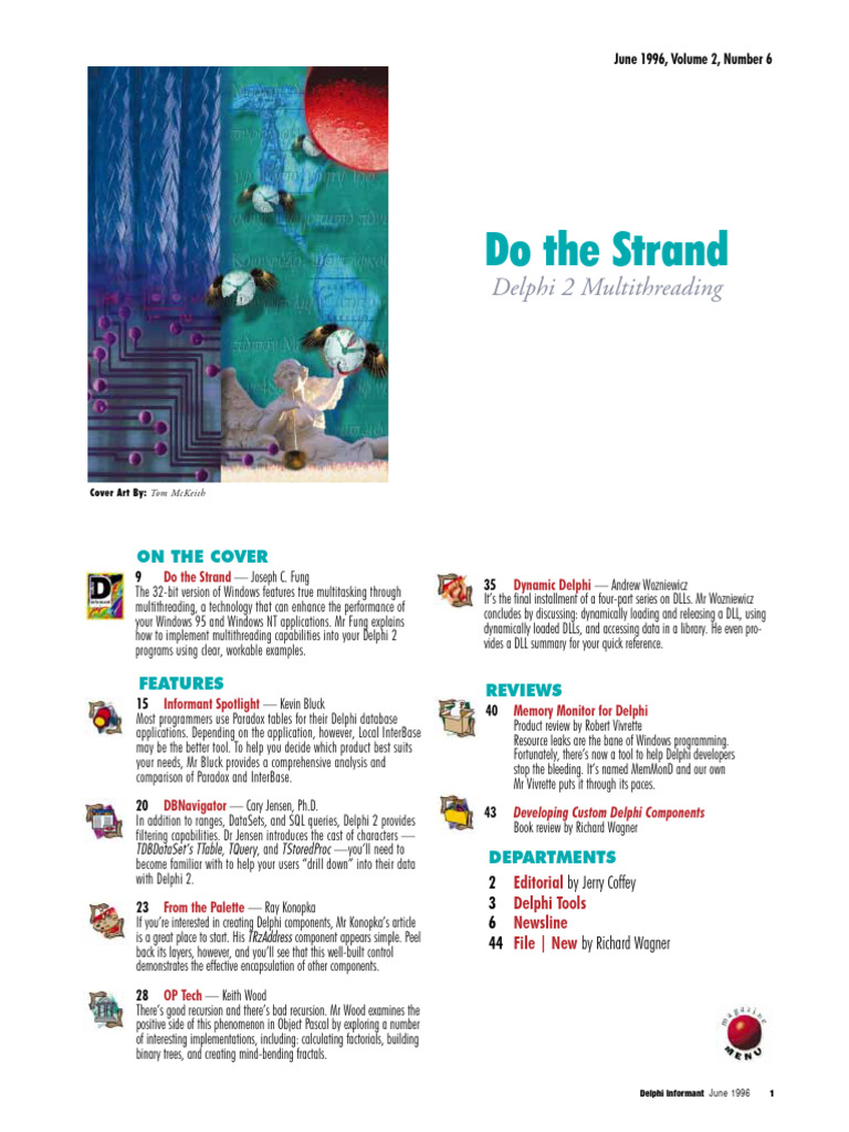 Delphi Informant 95 2001 | PDF | Microsoft Windows | Databases