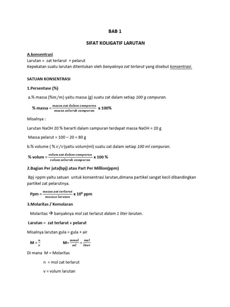 1.sifat Koligatif Larutan | PDF