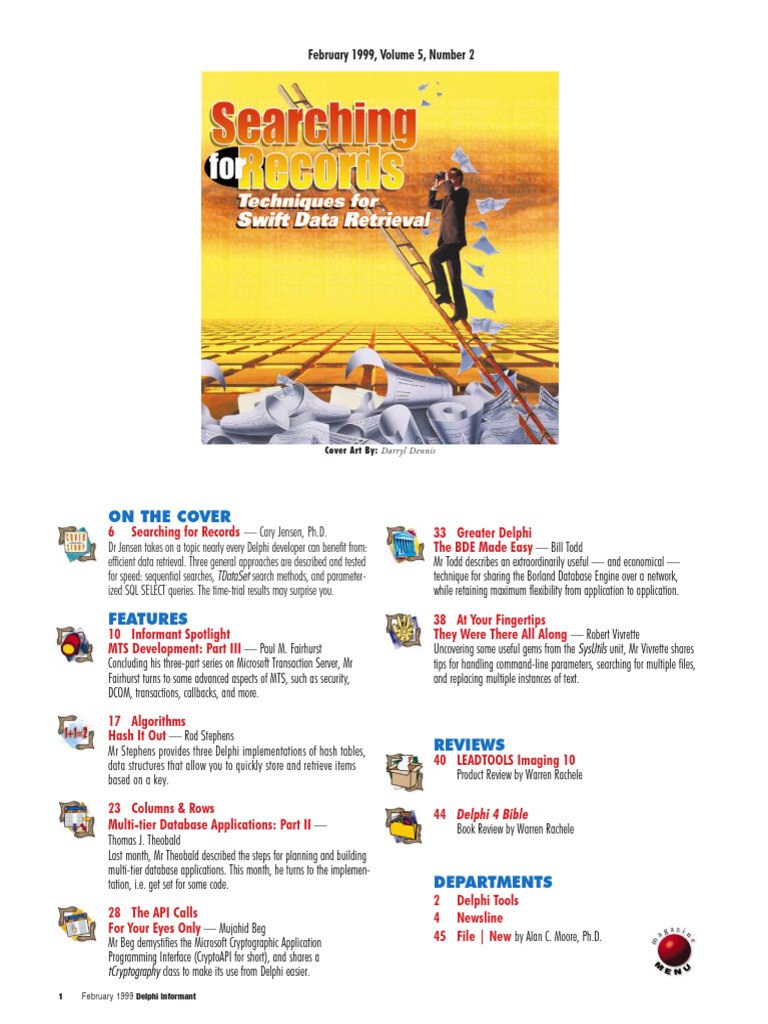 Delphi Informant 95 2001 | PDF | Component Object Model | Database Index
