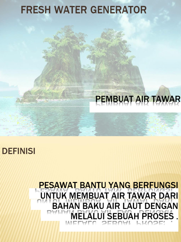 Komponen dan Prinsip Fresh Water Generator | PDF