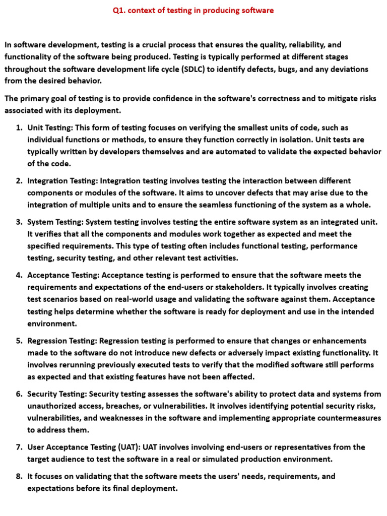 Spftware Testing PDF | PDF | Software Testing | Usability Spftware Testing PDF | PDF | Software Testing | Usability