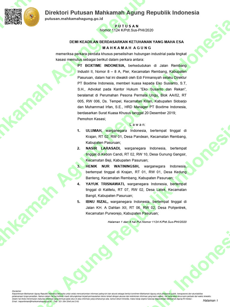 Putusan 1124 K PDT - Sus-Phi 2020 20230929165741 | PDF