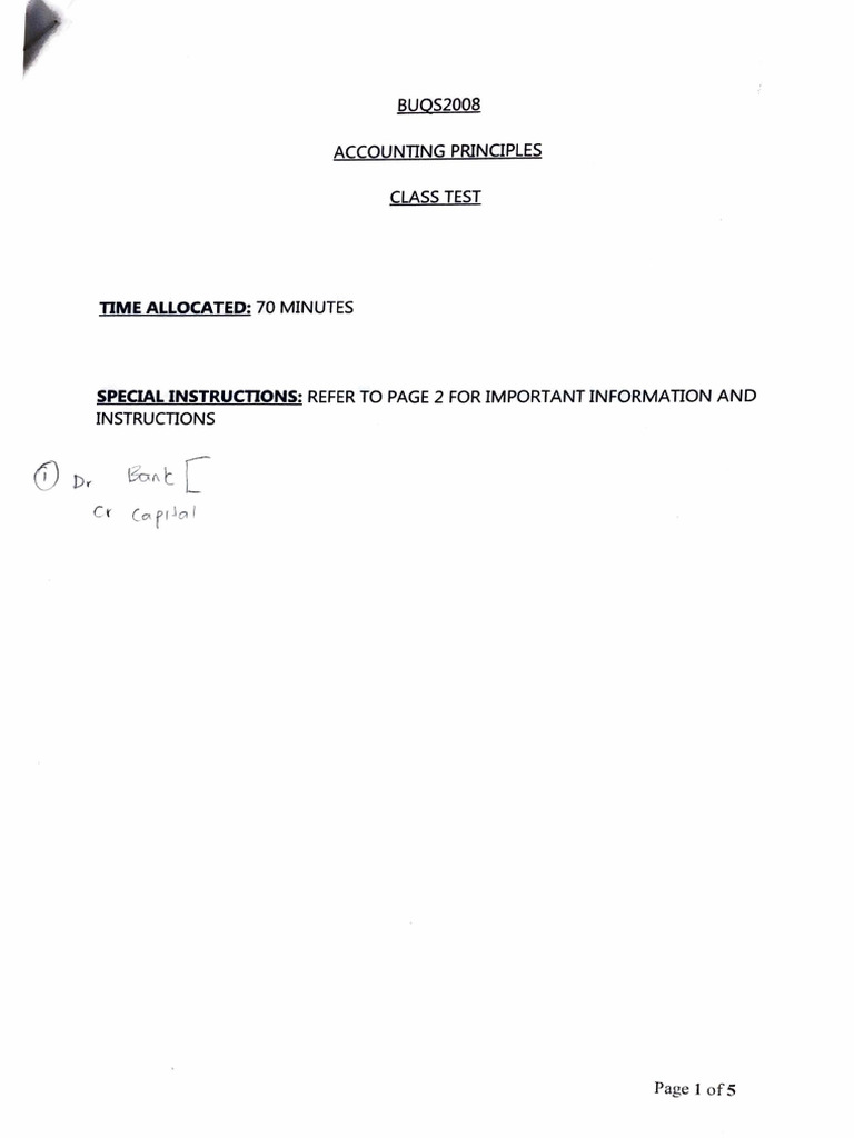 ACC Test 1 2017 | PDF | Service Industries | Financial Services