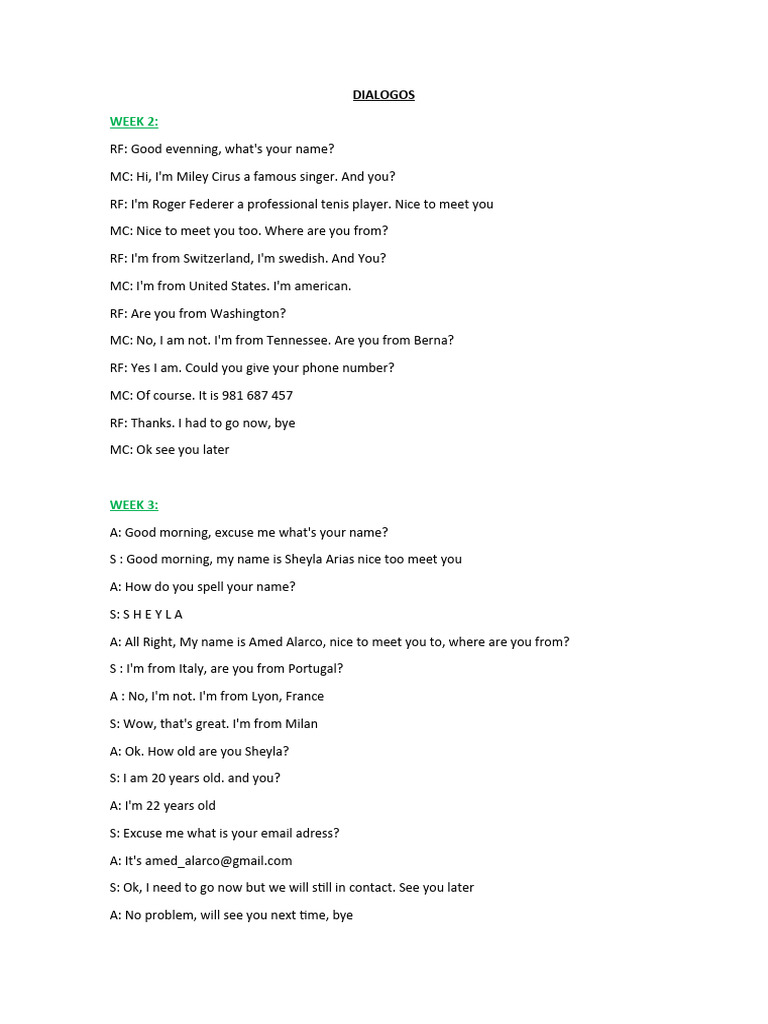 Carta de DIALOGOS | PDF