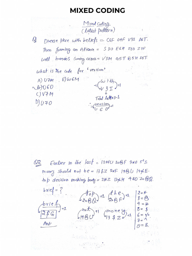 Mixed Coding | PDF