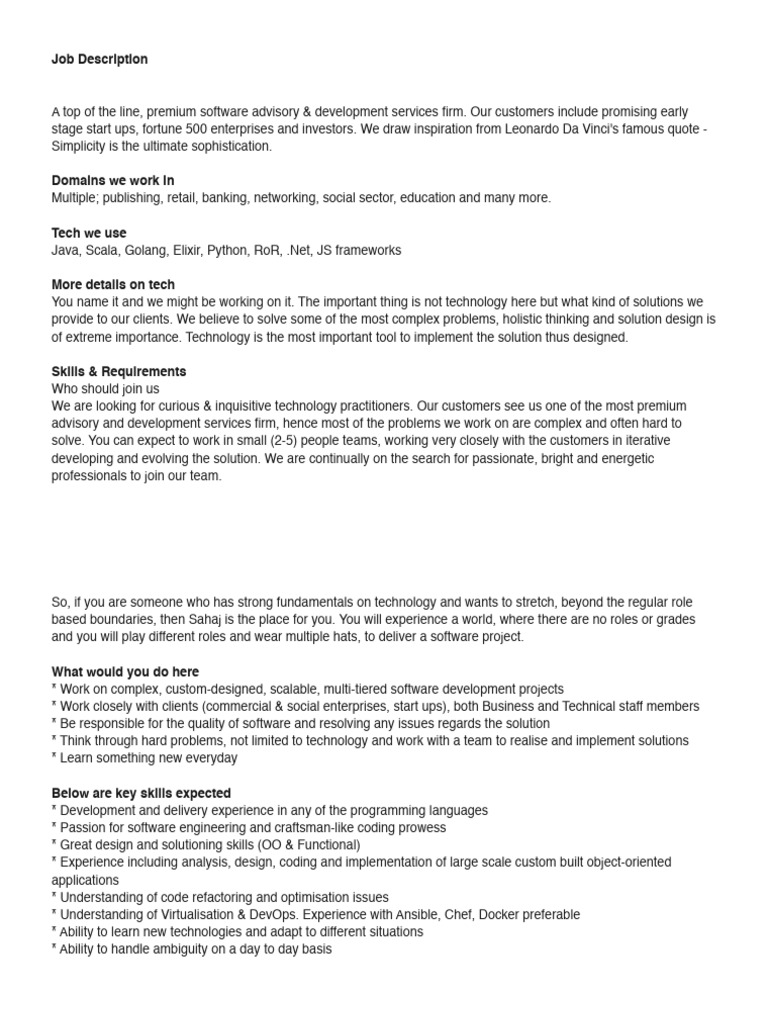 Sahaj Software | PDF | Computer Programming | Systems Science