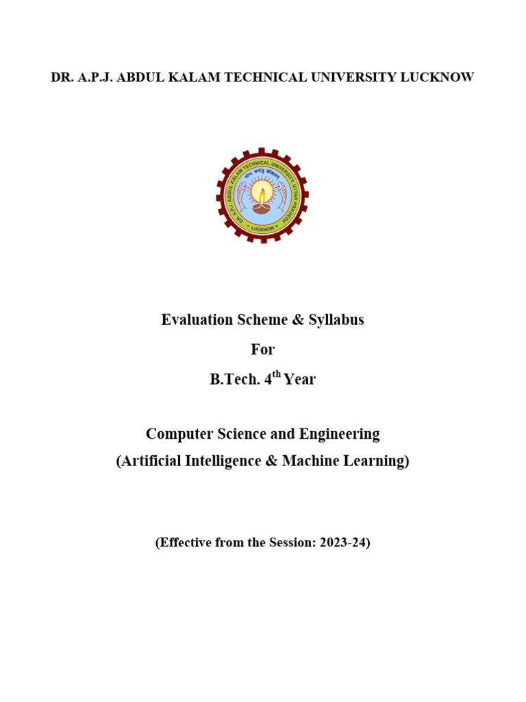 BTech. 4th Year - Computer Science and Engineering-Artificial ... BTech. 4th Year - Computer Science and Engineering-Artificial ...
