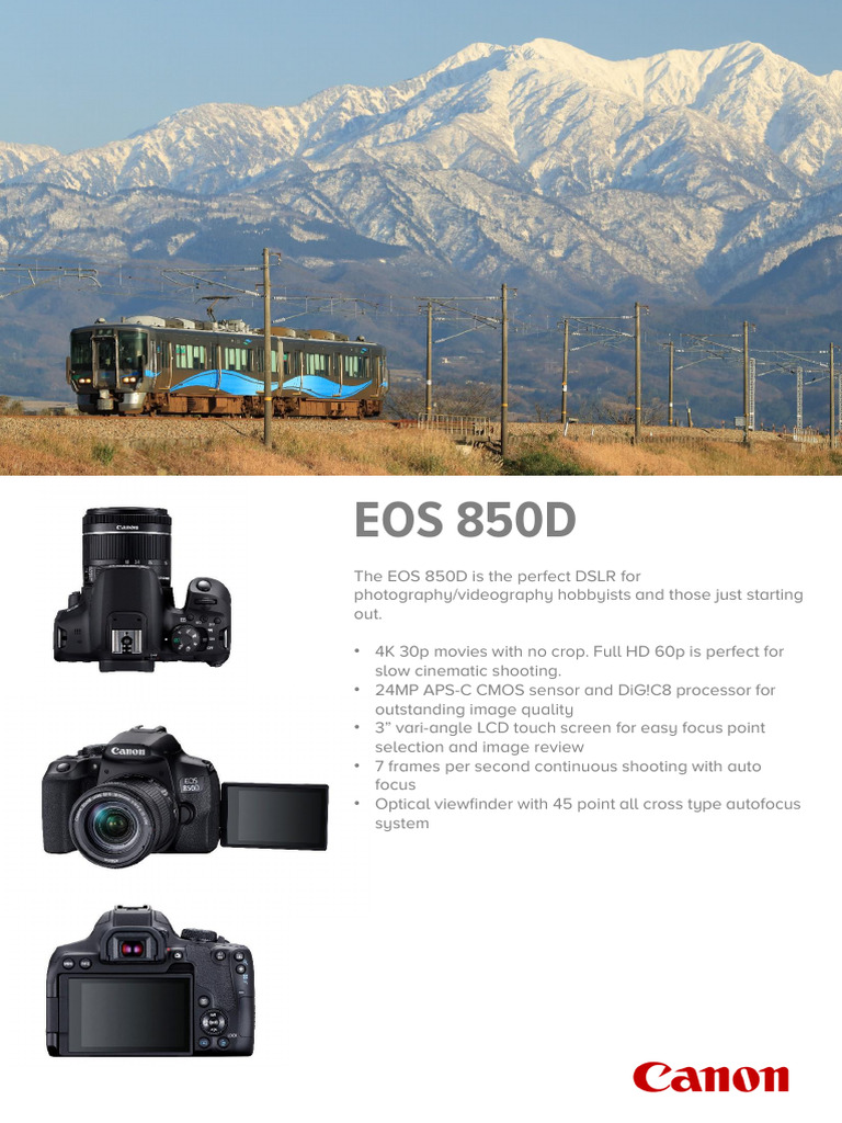 EOS 850D Tech Sheet | Download Free PDF | Autofocus | Exposure ...