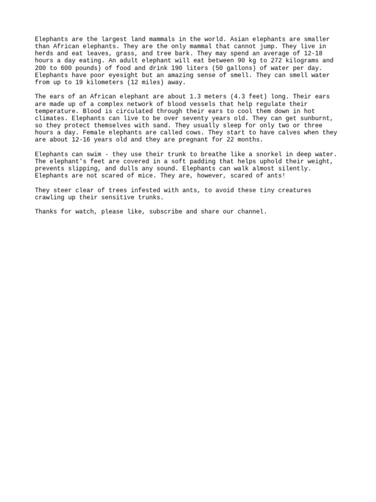 Elephants Pdf