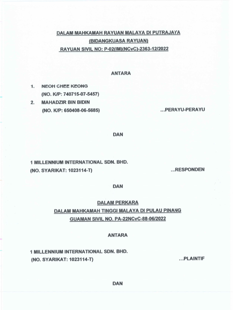 Hujahan Bertulis Perayu Pertama | PDF