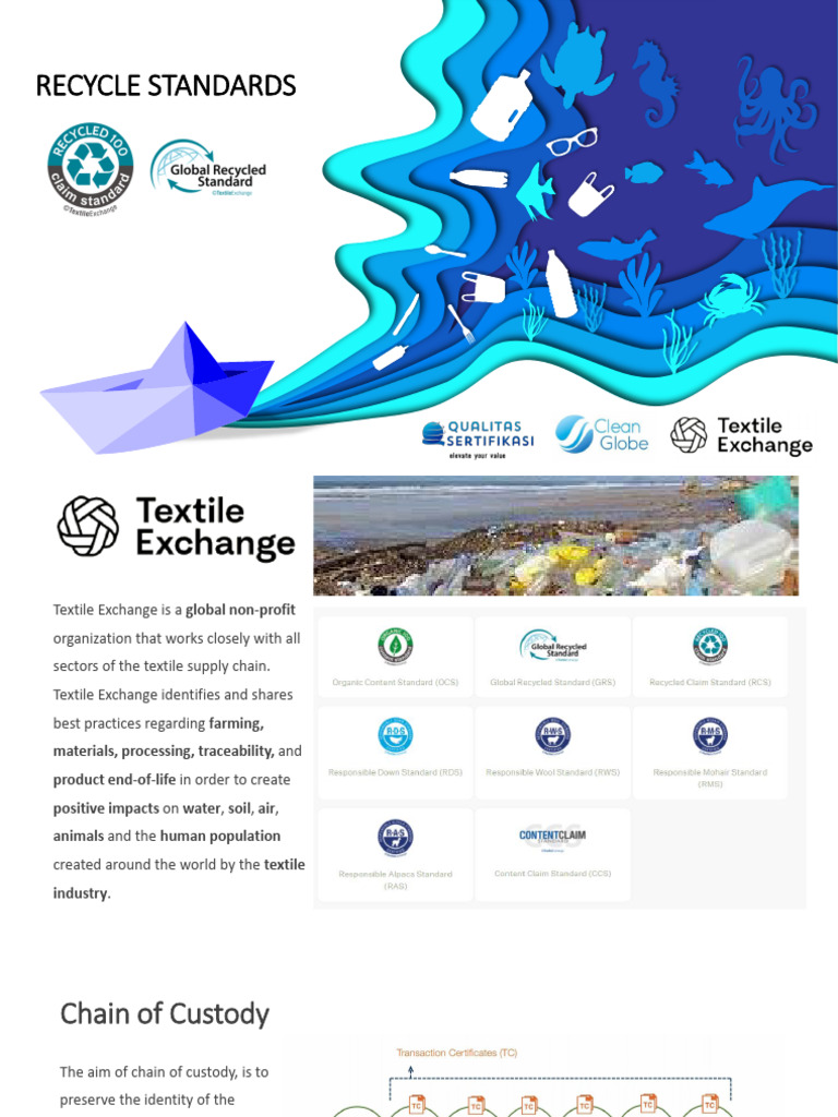 Recycled Standards for Textile Certification | PDF | Recycling | Supply ...