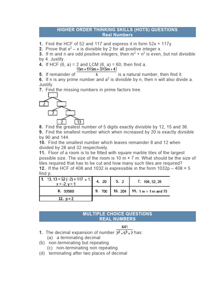 1 CH Math | PDF