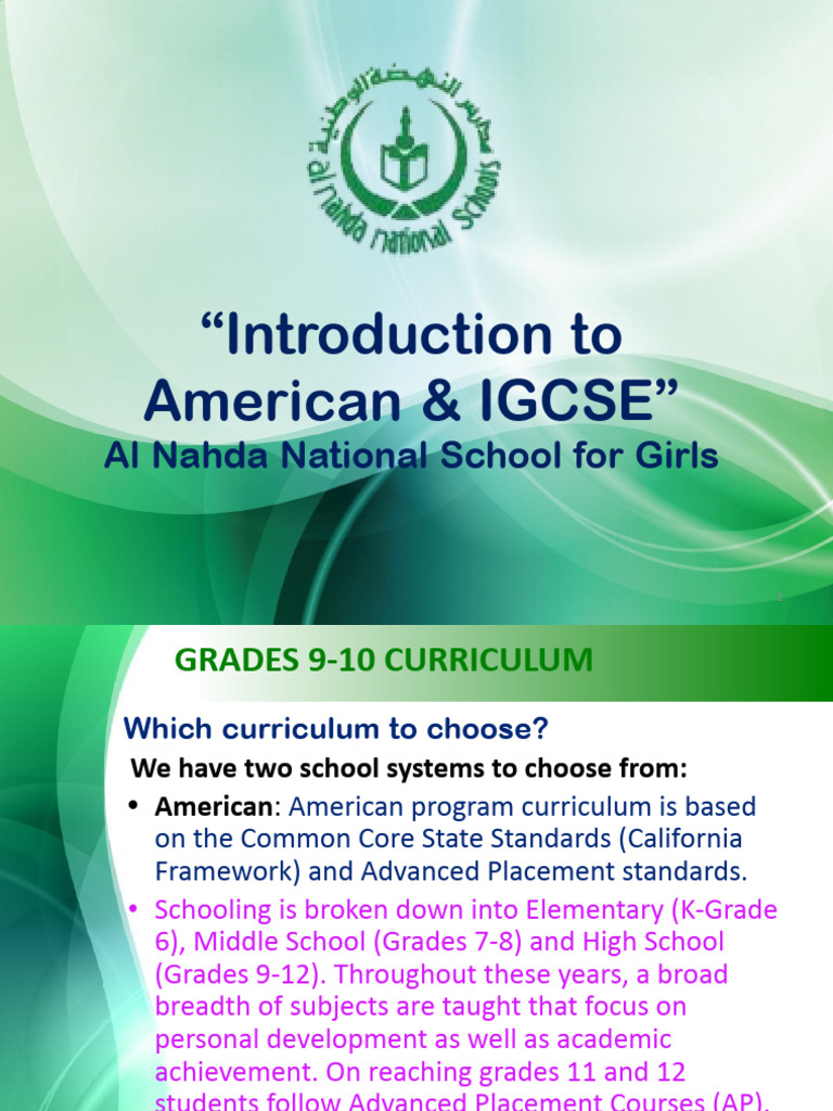 Introduction To America & BP Programs For Grade 8 | PDF | Advanced ...