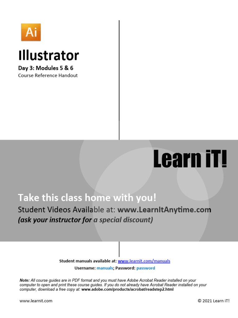 Illustrator Day3 handout-NEW | PDF | Adobe Photoshop | Adobe Illustrator