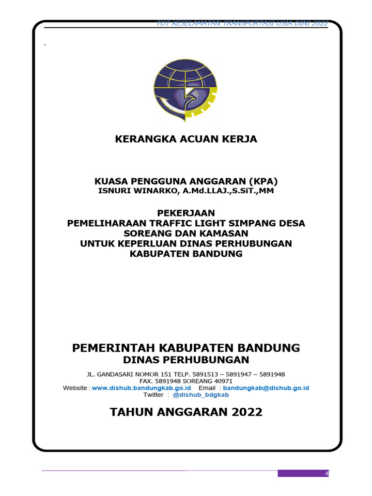 KAK Dan Spesifikasi TL & WL 2022 | PDF
