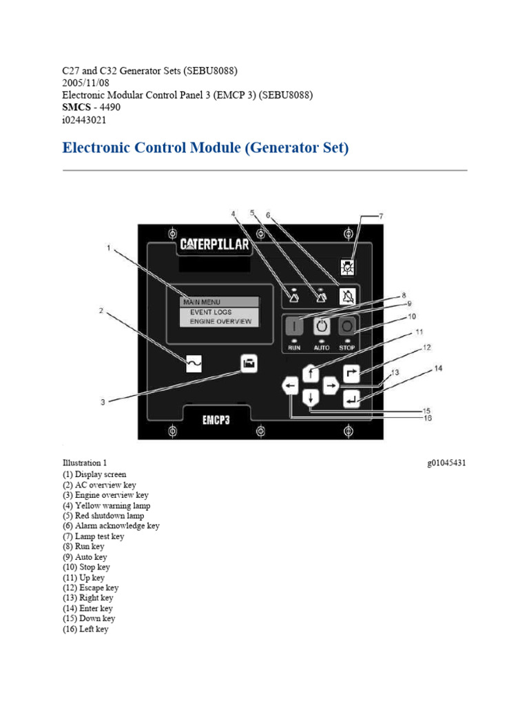 EMCP Control Starting Stopping | PDF | Manufactured Goods | Electrical Engineering