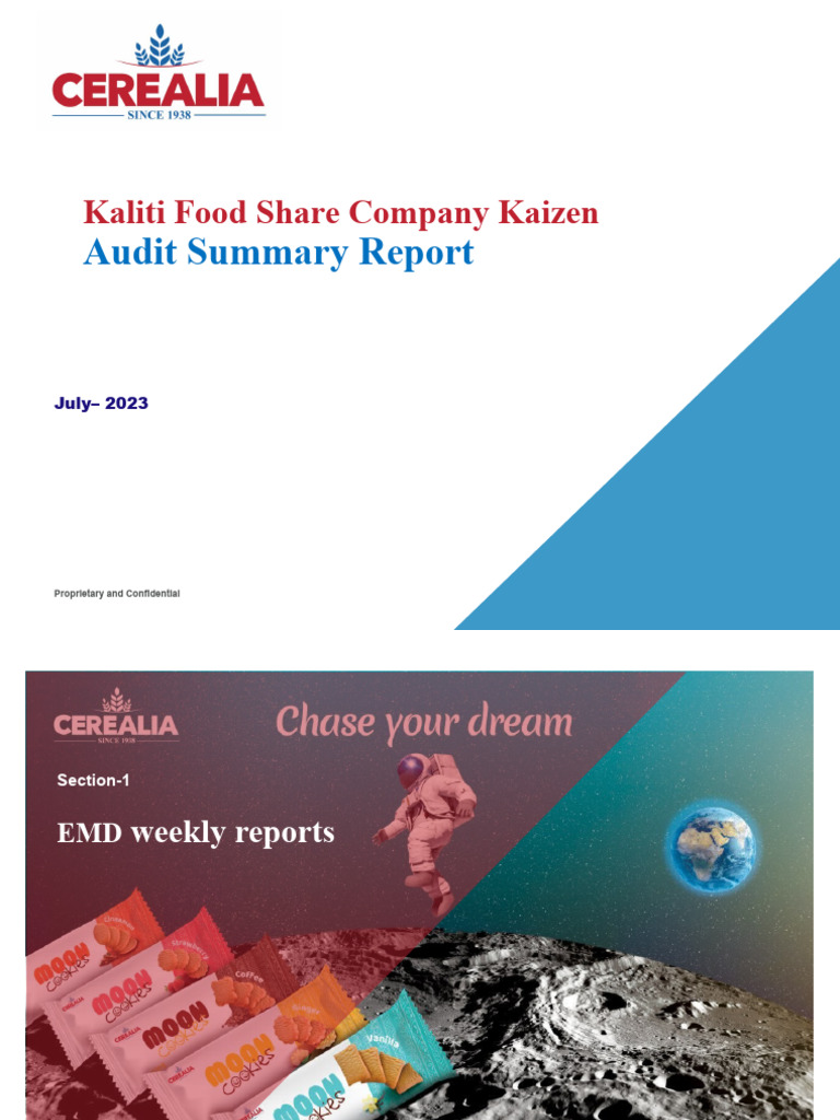 KFSC Kaizen Audit Summary Report | PDF | Baking | Food Industry