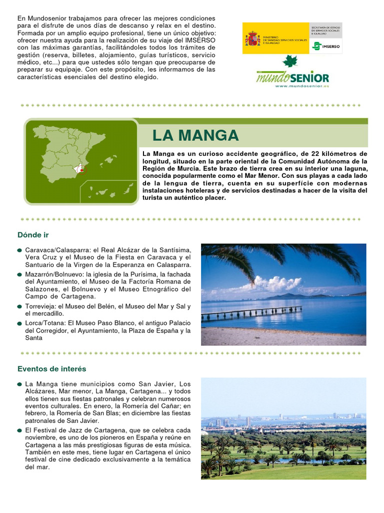 La Manga: Destino Turístico en Murcia | PDF | Viajes y turismo