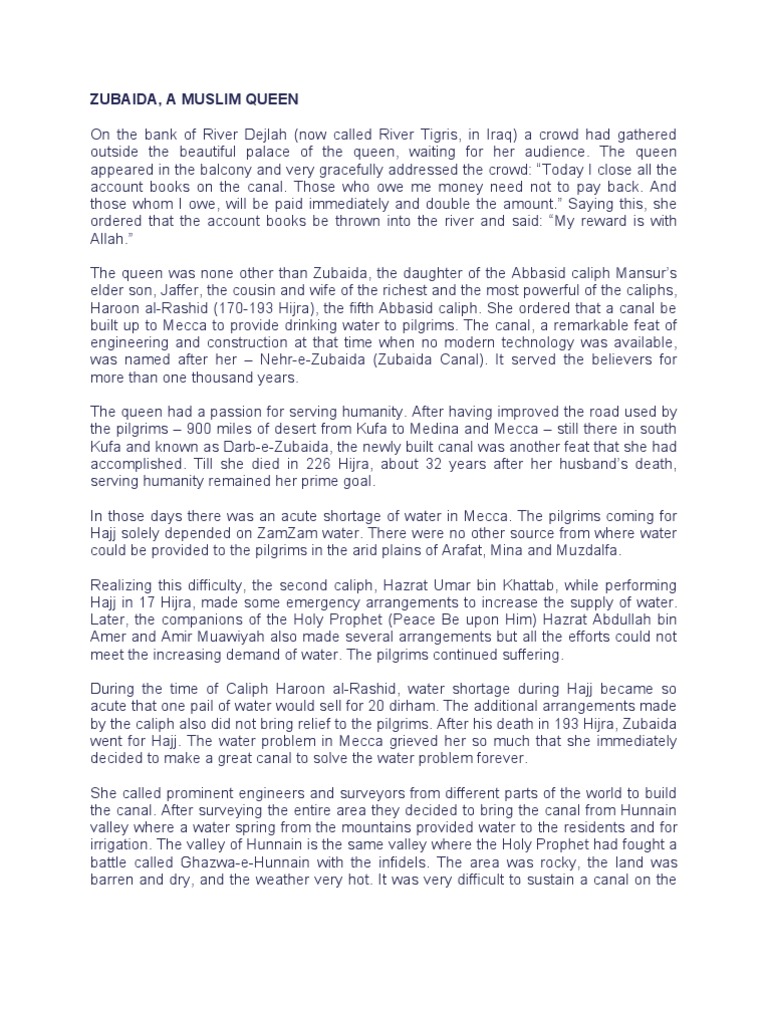 Zubaida A Muslim Queen-2 | PDF | Hajj | Mecca