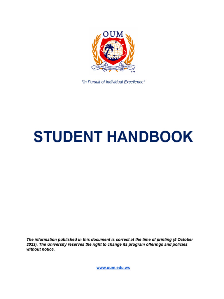 Oum Student Handbook | PDF