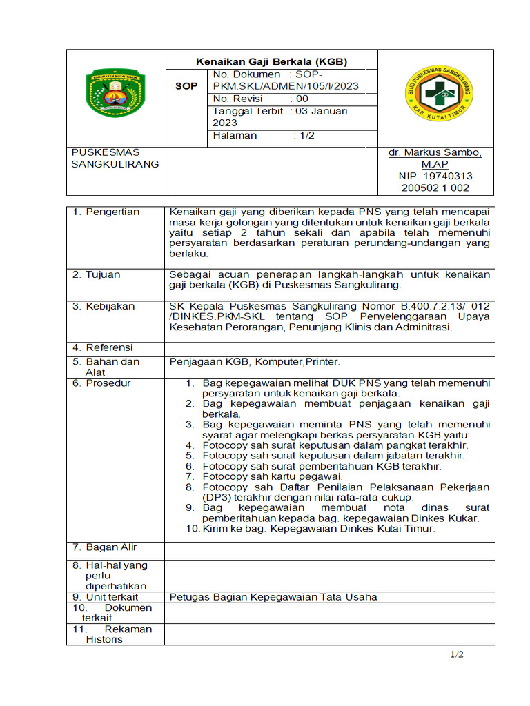 Kenaikan Gaji Berkala (KGB) | PDF