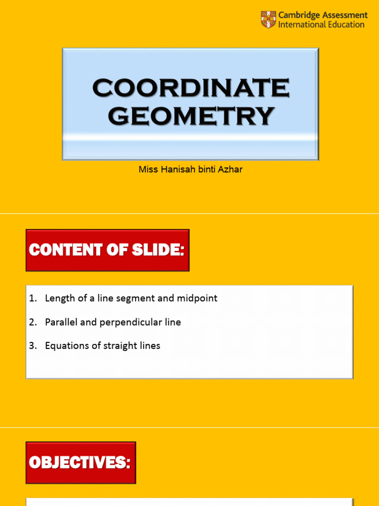 Coordinate Geometry | PDF