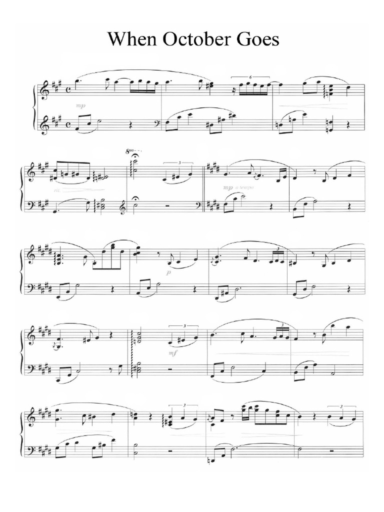 When October Goes | PDF