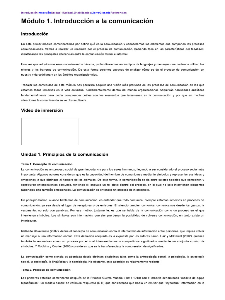 Modulo1 - Intro A La Comunicacion | PDF