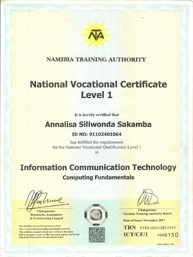 ICT Certificate | PDF