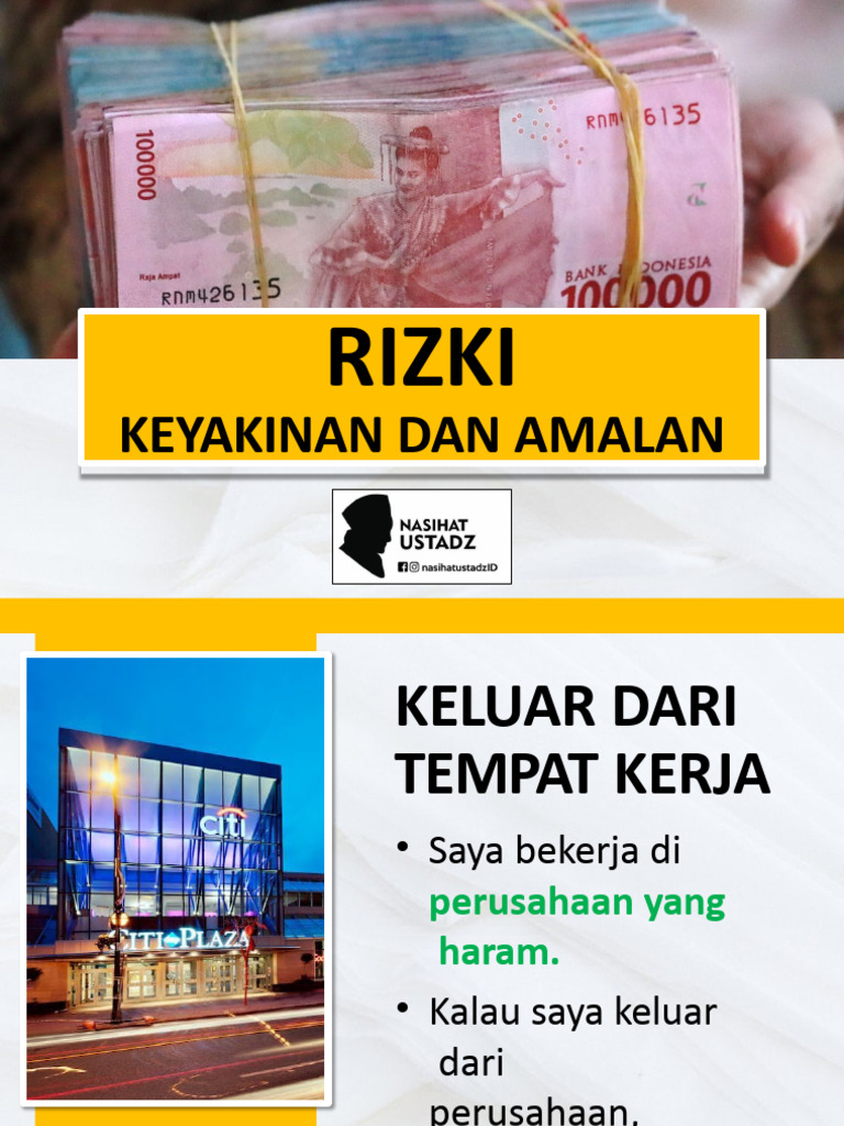 Keyakinan Rizki: Cara Halal dan Ibadah | PDF