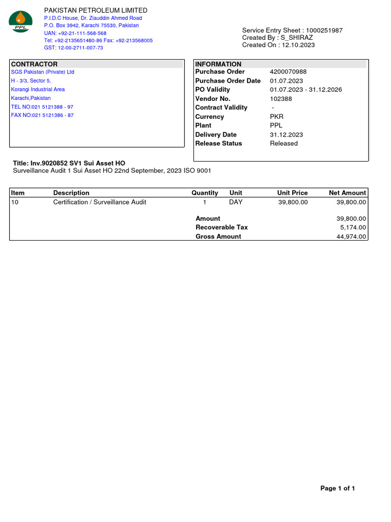 SES 1000251987 (Sui Asset HO) | PDF | Finance & Money Management