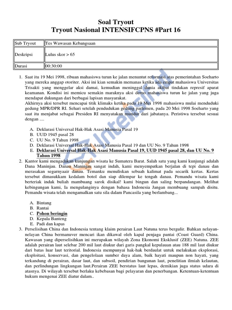 Materi SKD CPNS | PDF | Perjalanan